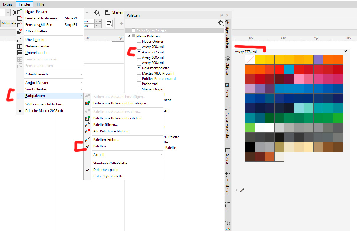 Eigene Folien Farbpalette - Werbetechnik News